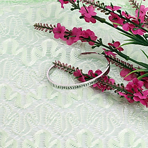 Pi Bracelet 3.14 Math Geek Jewelry Pi Symbol Science Math Teacher Gift(silver pi cuff)