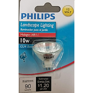Philips 417220 Landscape Lighting and Indoor Flood 10-Watt MR11 12-Volt Light Bulb