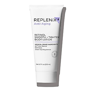 Replenix Retinol Smooth + Tighten Body Lotion, Medical-Grade Anti-Aging Brightening Body Cream for Cellulite & Sagging Skin (6.7 fl. oz)