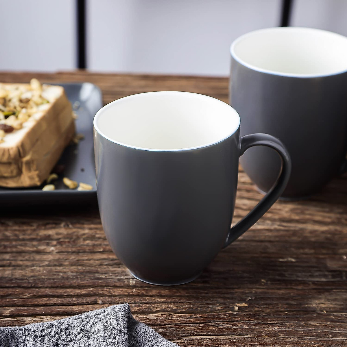 Stone Lain Amy Porcelain Dinnerware Set, 24-Piece Service for 6, Gray