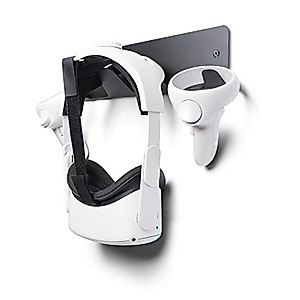 CNBEYOUNG Aluminum Alloy Metal VR Headset and Controllers Wall Mount Storage Stand Hook Compatible with Quest 2 Pro Quest 3 Apple Vision Pro Valve Index PSVR 2 Pico 4, HTC Vive, HP Reverb G2(Black)
