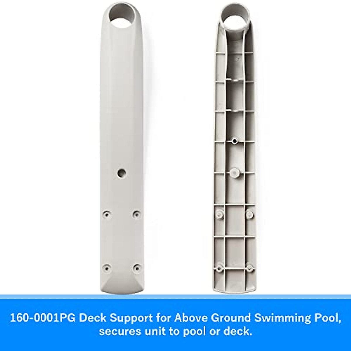 Deck Support 160-0001PG for Above Ground Swimming BiltMor ladders or Pool Steps (Pearl Gray) - 2Pack