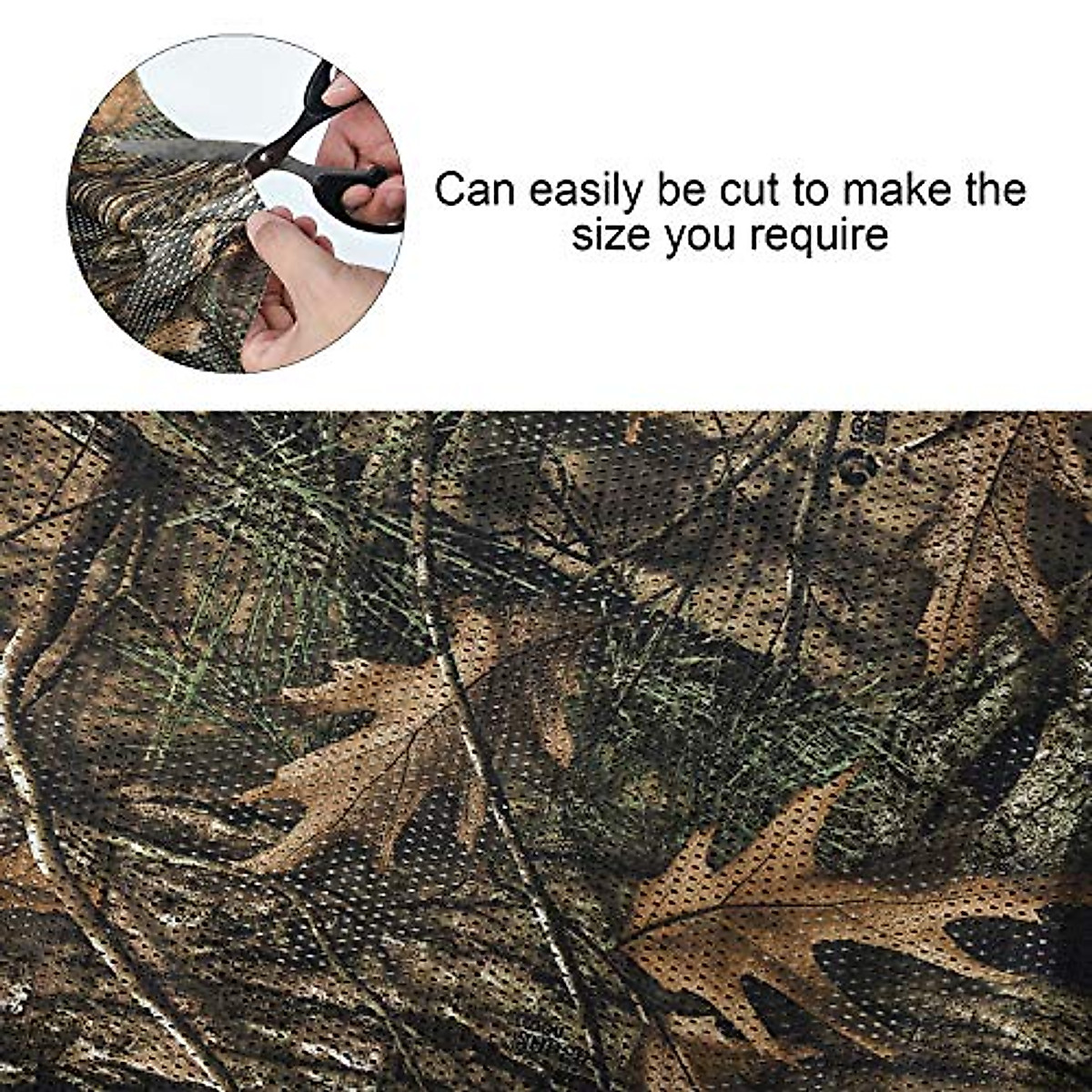 Tongcamo Camo Ground Blinds Netting Bulk Roll for Deer Hunting Treestand Blind, Camouflage, Sunshade, Photography, Camping