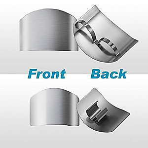 2PCS Finger Guard, Knife Cutting Safe Protector, Vegetables And Fruits Slicing Stainless Knife Finger Guard, Steel Finger Protector, Stainless Steel Kitchen Tool Avoid Hurting