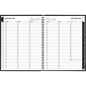 Office Depot® Brand Weekly Appointment Book, 8" x 11", Black, January To December 2023, OD711000