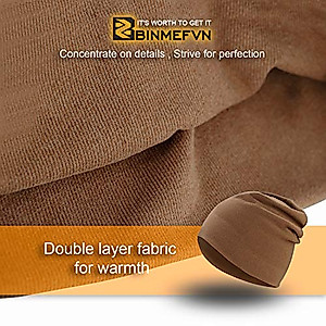 B BINMEFVN Winter Beanie Watch Cap for Men Women - Unisex Slouchy Beanies Skull Cap for Cold Weather