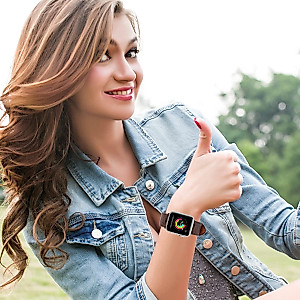 Designer Luxury Watch Band Compatible with Apple Watch 45mm 44mm 42mm 41mm 40mm 38mm, soft leather Replacement strap compatible with iWatch Series 8/7/6/5/4/3/2/1/SE2/SE for Women Men