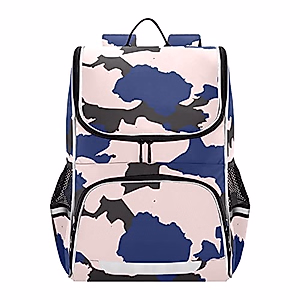 JULYTO Camouflage School Backpack for Teens Student,Reflective Stripes Laptop Backpacks 16 Inch, Lightweight Bookbag Casual Daypack Travel Bag