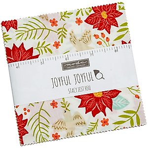 Moda Fabrics Joyful Charm Pack by Stacy Iest HSU; 42-5'' Precut Fabric Quilt Squares