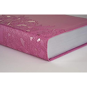 NLT Personal Size Giant Print Bible, Filament-Enabled Edition (LeatherLike, Peony Pink, Red Letter): Includes Free Access to the Filament Bible App ... Notes, Devotionals, Worship Music, and Video