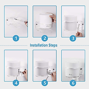 Wall Mount Holder for TP-Link Deco X20 X55 X55 Pro X60 X68 WiFi 6 Mesh WiFi(AX1800,AX3000,AX3600),Simple and Sturdy Acrylic Wall Mount Holder Stand Bracket by HOLACA(1 Pack)