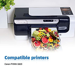 GI23 Ink Bottle Replacement for Canon GI-23 Ink Refill Compatible with P.IXMA G620 Printer (Black Cyan Magenta Yellow Red Gray) 6 Pack