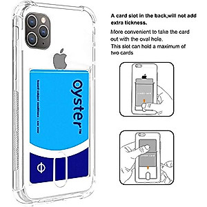 YESPURE Crossbody Case for iPhone 11 Pro Max with Card Holder, Clear TPU Soft Case with Neck Cord Lanyard Strap-Clear and Card Holder for iPhone 11 Pro Max 6.5"