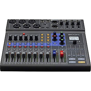 Zoom LiveTrak L-8 Portable 8-Channel Digital Mixer/Recorder with AKG K 240 Studio Pro Headphones & XLR Cable Bundle
