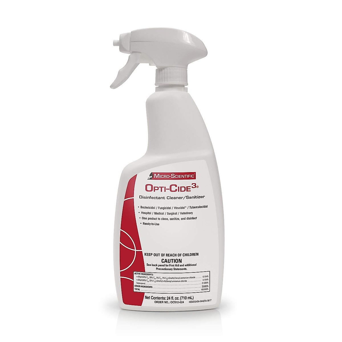 Micro-Scientific - OCS12-024 Opti-Cide3 Healthcare Grade Disinfectant Cleaner and Sanitizer Spray, Model:NEMSI24SA