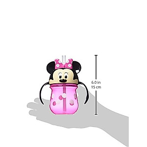 The First Years Minnie Mouse Straw Cup: Toddler trainer cup with soft-tip straw and easy-grasp handles