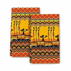 Cukemip Ethnic African American Women Dancers Kitchen Dish Towels Set of 2, Ultra Soft Absorbent Hand Drying Baking Cooking Cloth Spring Summer Holiday Home Decor 16x24 Inch