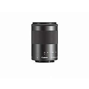 Canon EF-M 55-200mm f/4.5-6.3 Image Stabilization STM Lens (Black) (Renewed)