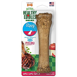 Nylabone Healthy Edibles Puppy Natural Long Lasting Dog Chew Treats Lamb & Apple X-Large/Souper (1 Count)