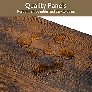 Miratino K-Cup Holder Rack,Coffee Pod Holder Drawer for 84 Coffee Pods Storage,Coffee Cart with Wheels,Stylish Home or Office Coffee Bar Station Organizer,Rustic Brown