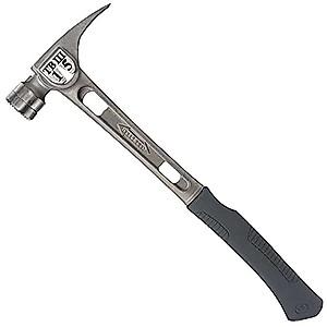 15 Oz. Tibone Hammer, Replaceable Milled Steel Face, Curved Handle