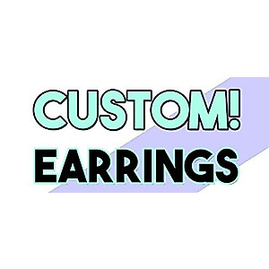 Personalized Custom Black and Gold Posts Studs Earrings Name Plate Laser Cut Design Stunning - Quality, Attractive Fashion Earrings, Made To Order, Any Name or Word - 1 INCH Size, Post Earrings Design