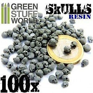 Green Stuff World 100x Resin Skulls 1343