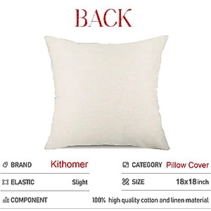 Christmas Decorations Pillow Covers 18x18 Set of 4 Pink Stripes Santa Snowman Snowflake Merry Christmas Tree Let It Snow Hello Winter Holiday Pillows Decorative Throw Cushion Case for Sofa Couch