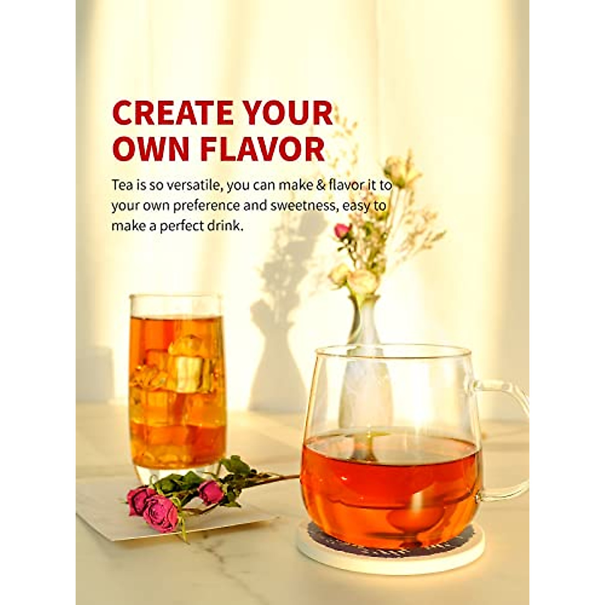 TeeLux Black Tea Bags, Natural Pure Black Tea, Smooth & Full-Bodied Flavor, Caffeinated, 100 Count Tea Bags