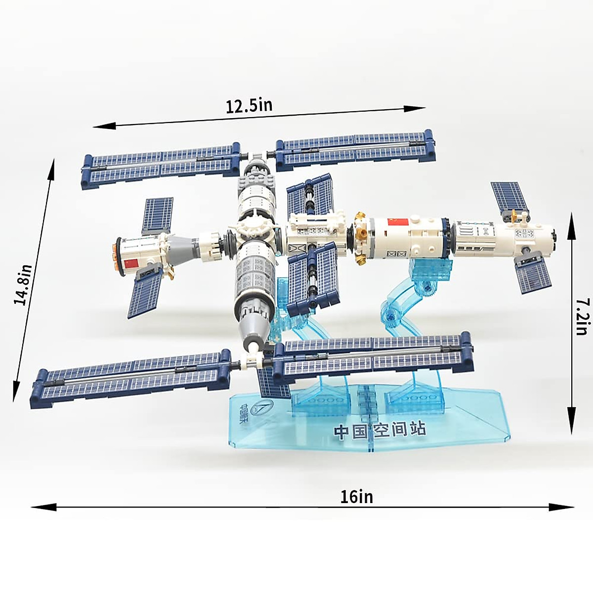 EDGKODK City International Space Station Building Toys, CNSA Tian Gong Universe Space Building Set Party Favors for Boys 8-14 (Compatible with Lego)
