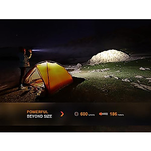 Fenix LD12R EDC Flashlight, 600 Lumen USB-C Rechargeable, AA Compatible, Main and Side Dual LEDs Work Light with Magnetic Clip and Lumentac AA Organizer