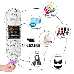 Funny Cat Themed, Grocery Bags Holder Organizer for Shopping Bags，Wall Mount Plastic Bags Storage Container Dispensers, Gift for Women Mother Grandmother Friend