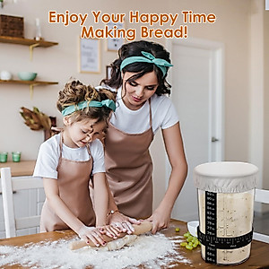 TOKPELA Sourdough Starter Jar Glass, Wide Mouth Sourdough Starter Jars, Sourdough Starter Kit with Wooden Spoon, Cloth Cover, Glass Lids, Sourdough Starter Jar 27oz for Sourdough Bread Baking Supplies