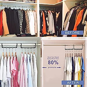 Closet Organizers and Storage, 12 Pack Multifunctional Closet Storage Organizer, Magic Closet Organization Clothes Hanger, for Heavy Clothes, Shirts, Pants, Dresses, Dorm Room Essentials