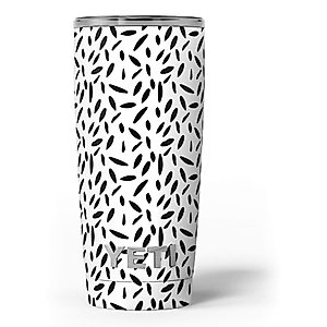 Design Skinz Slate Black Pedals with Translucent Backing - Skin Decal Vinyl Wrap Kit Compatible with The Yeti Rambler Cooler Tumbler Cups