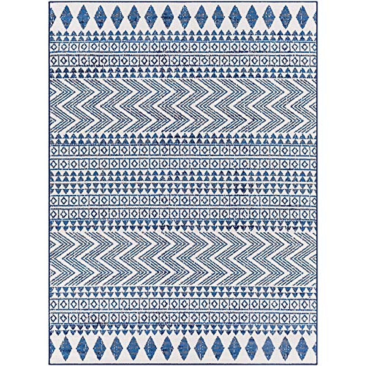 Artistic Weavers Bohemian Moroccan Calliope Area Rug, 5 ft 3 in x 7 ft, Navy