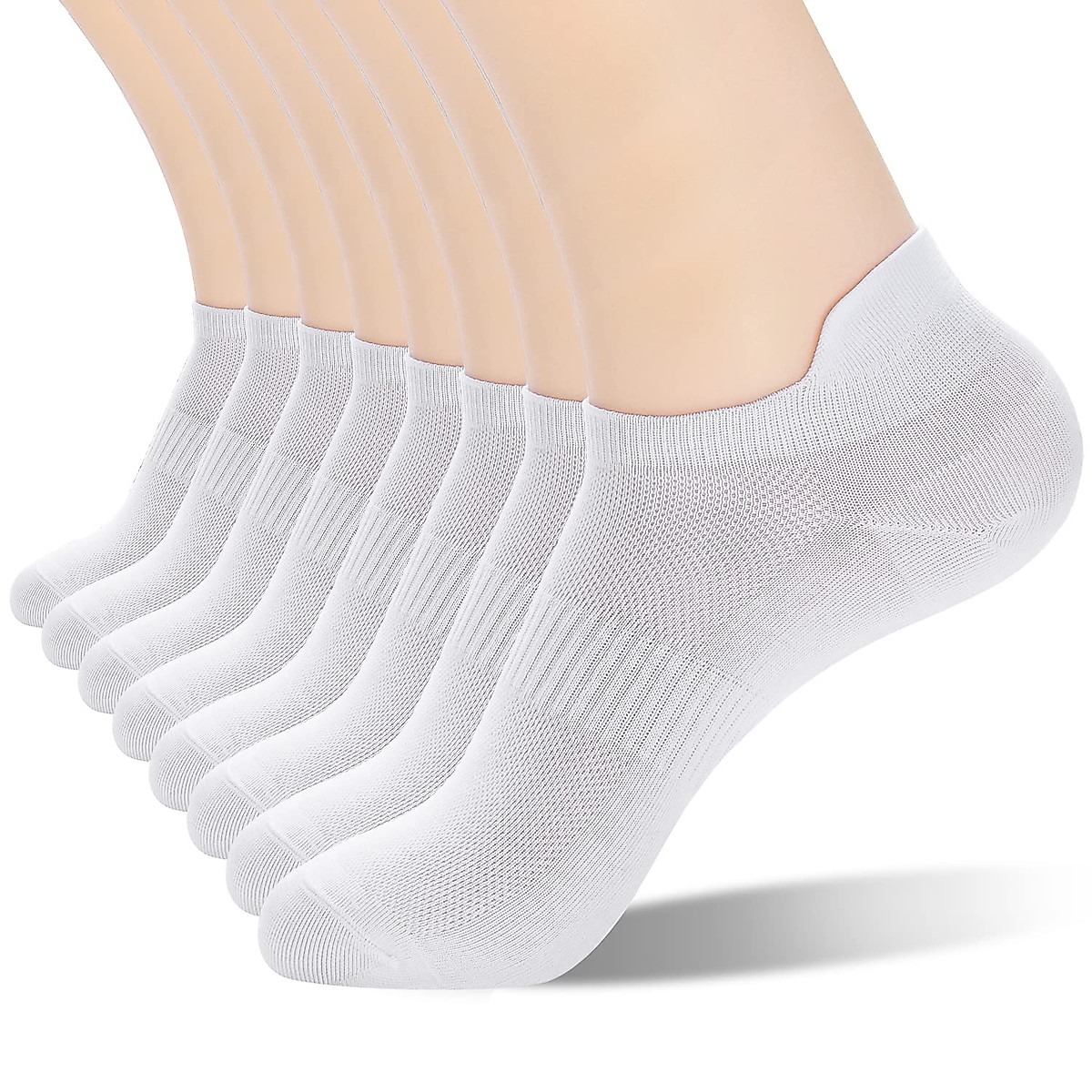 ATBITER Ankle Socks Womens and Men Thin Athletic Running Low Cut No Show Socks With Heel Tab 6/8-Pairs