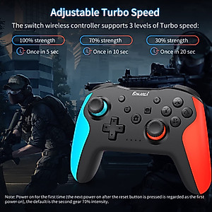 funlarea Wireless Pro Switch Controller for Nintendo Switch, Compatible with Switch Support Amibo, Wakeup, Screenshot and Vibration Functions