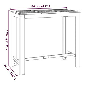 Camerina 7 Piece Patio Dining Set Outdoor Dining Table Set Patio Table and Chairs Set Outdoor Patio Dining Set Solid Wood Acacia 3154395