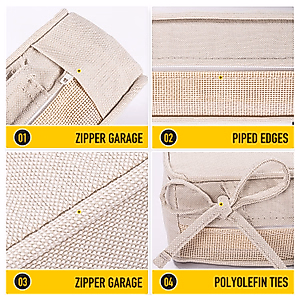 SUNROX DryFast Foam Outdoor Bench Cushion with DryMesh Drainage, All-Weather FadeShield Water Resistant Patio Furniture Cushions, Ultra Durable Low Maintenance Bench Seat Pads 45"x18" Cream