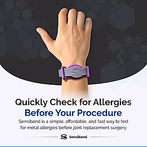 SENSIBAND Metal Allergy Test Band – Test at Home or Anywhere - Tests for Common Metals Used in Piercings & Jewelry - See Your Own Results - Order 3 Weeks Before Surgery.… (Copper)