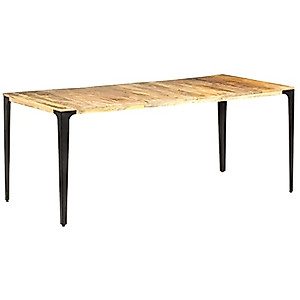 Kitchen Table Industrial Design Dining Room Table Modern Multifuntional Desk for Living Room Home Office,Dining Table 70.9"x35.4"x29.9" Solid Mango Wood