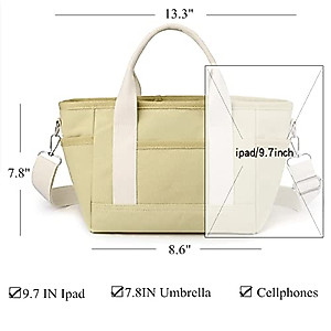 Canvas Tote Bag Small Crossbody Bag For Women Hobo Shoulder Handbags Purses Cute pink