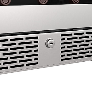 Avallon AWC151DBLSS 15 Inch Wide 23 Bottle Capacity Free Standing Wine Cooler with LED Lighting and Double Pane Glass