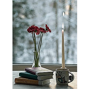 Hyoola 16" Beeswax Taper Candles - 16 Hour Burn Time - White Beeswax Candles - 4 Pack