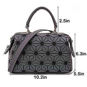Geometric Luminous Purses and Handbags Holographic Reflective Crossbody Bag Irredescent Flash Rainbow Tote B2