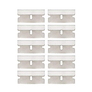 10Pcs Single Edge Industrial Razor Blade Carbon Steel Blades for Standard Safety Scrapers, Removing Paint and Decals