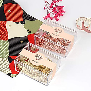 MultiBey Large Paper Clips Rose Gold Jumbo Size Paperclips Bookmark Reusable Metal Bright for Home Office School 30pcs/Box (Gold)