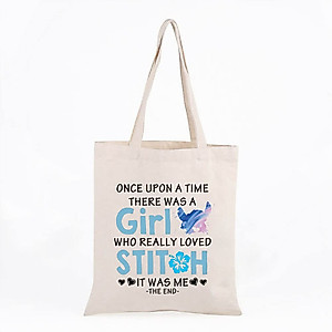 WCGXKO Cartoon Lover Gift There Was A Girl Who Really Loved Cute Themed Tote Bag