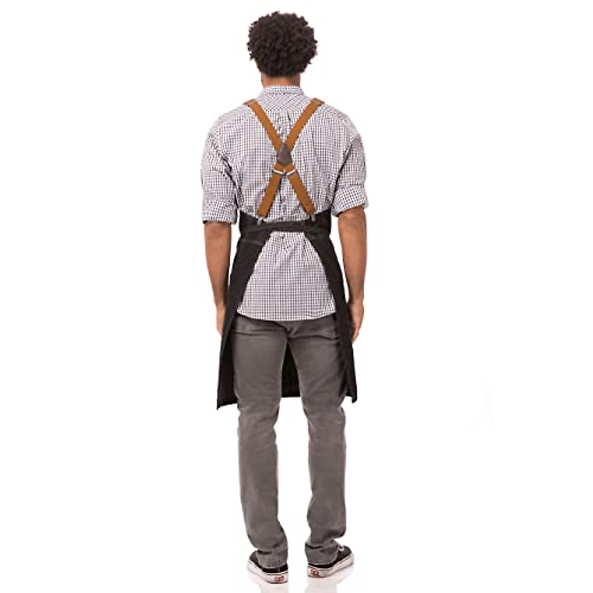 Chef Works Unisex Berkeley Bib Apron, Black, One Size